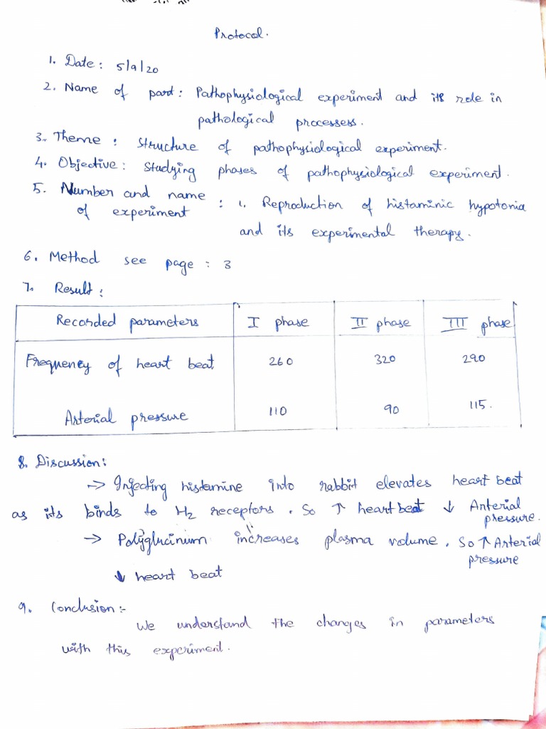 Pathophysiology experiments: Structure and stages | PDF