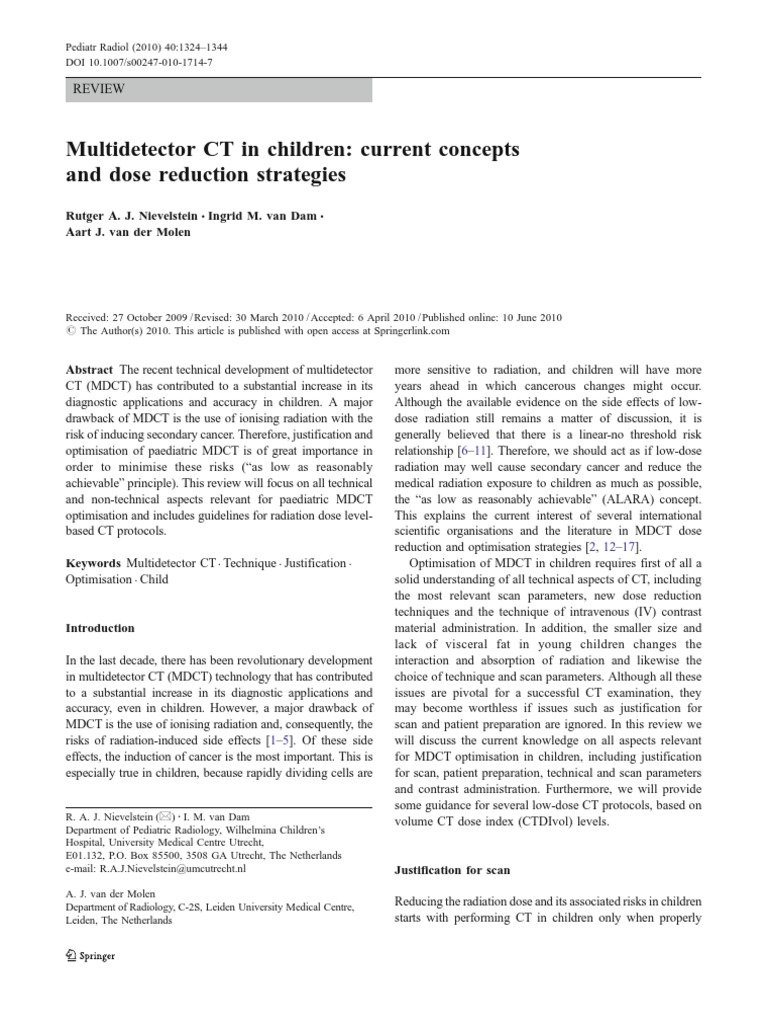Multidetector CT in Children | Download Free PDF | Ct Scan | Medical ...