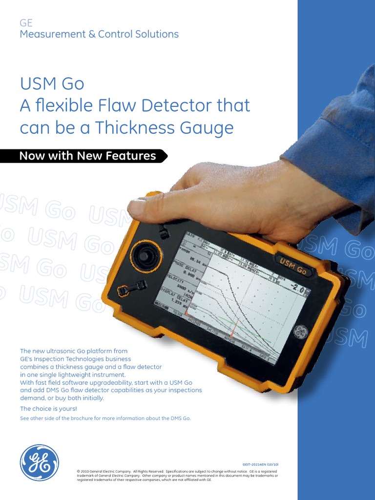 GE USM Go Ultrasonic Flaw Detector and Thickness Gauge | PDF | Graphical User Interfaces ...