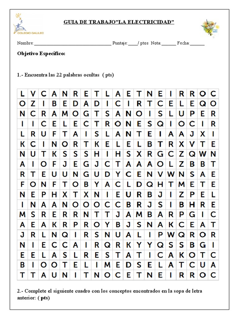Guia de Trabajo de Electricidad | PDF | Electricidad | Corriente eléctrica