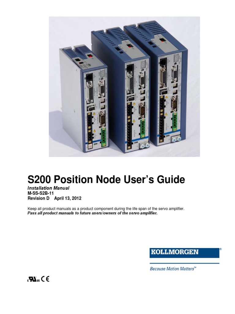 S200 Position Node Users Guide en-US - Revd | PDF | Electric Motor ...