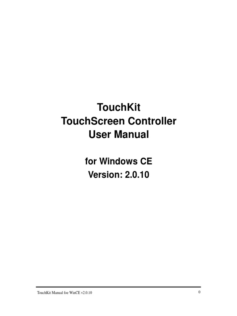 Touchkit Touchscreen Controller User Manual: For Windows Ce | Download ...