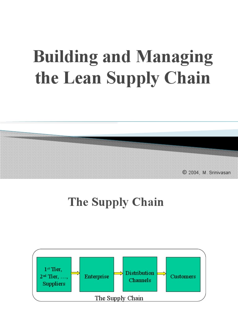 Building Lean Supply Chains | PDF | Supply Chain | Business