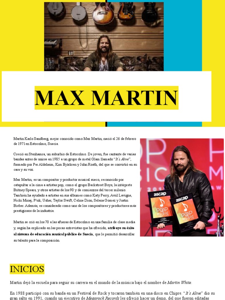 Max Martin: Maestro del Pop Moderno | PDF | Música pop | Industria de ...