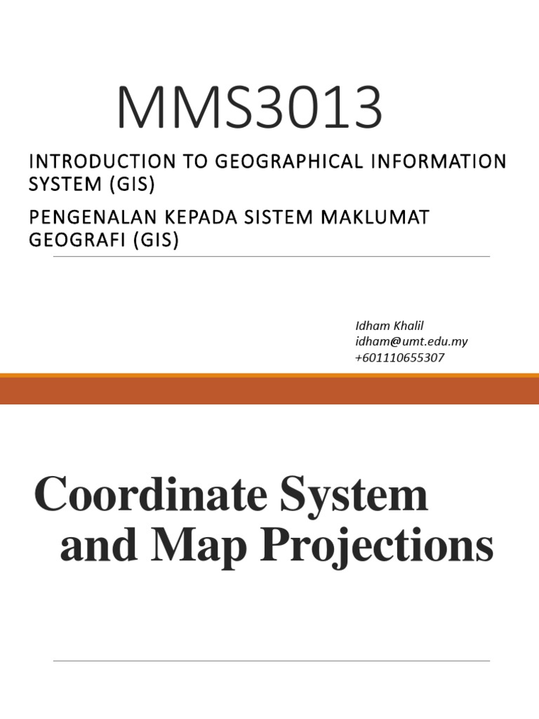L3 - Map Projections and Coordinate System | PDF | Latitude | Arc Gis