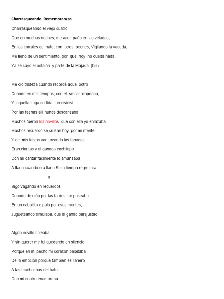 Charrasqueando Remembranzas | PDF