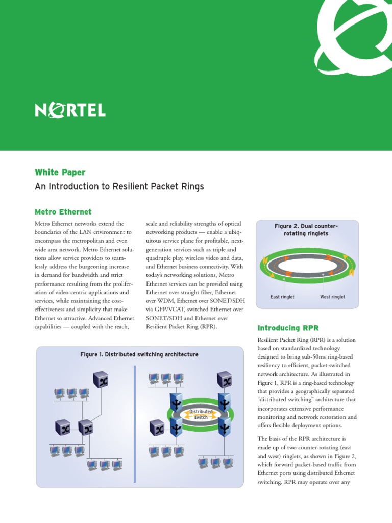An Introduction To Resilient Packet Rings WP-nn122480 | PDF | Computer ...