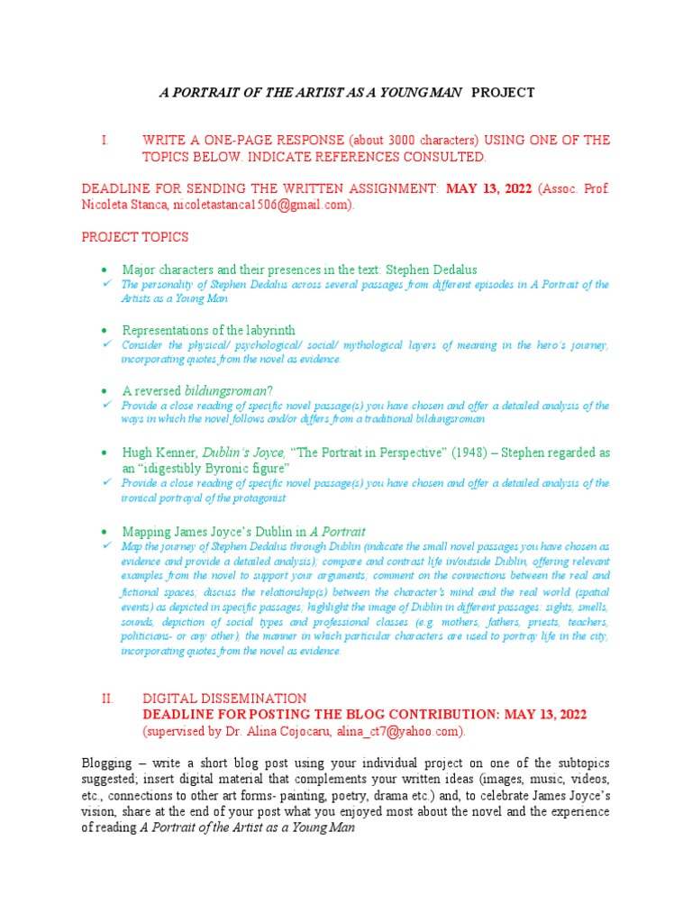 Mapping Stephen Dedalus' Journey: An Analysis of Key Passages from A ...