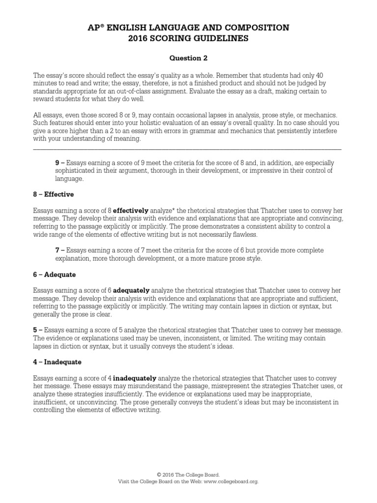 ap16_english_language_q2 | PDF | Rhetoric | Essays