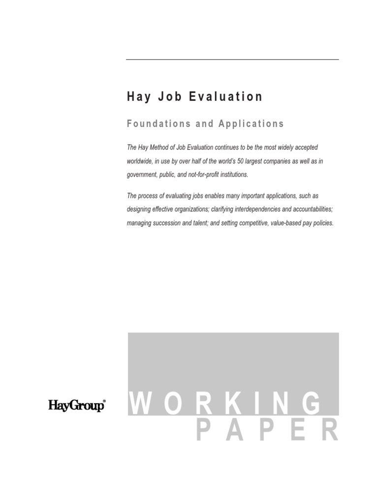 Hay Job Evaluation 770 | PDF | Evaluation | Employment