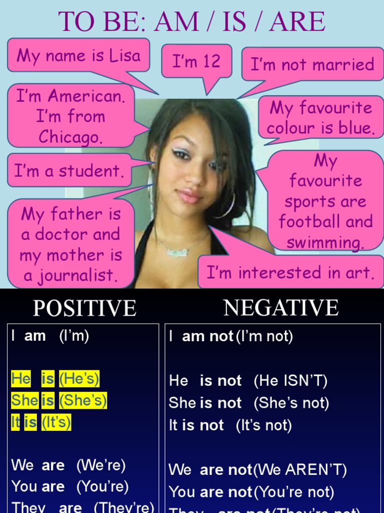 My Name Is Lisa My Favourite Colour Is Blue. I'm A Student. I'm ...