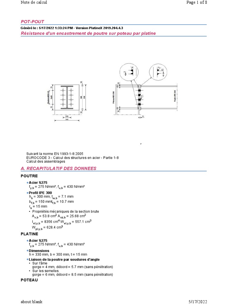 Note de Calcul Assemblage | PDF | Résistance des matériaux | Secteurs de l'économie
