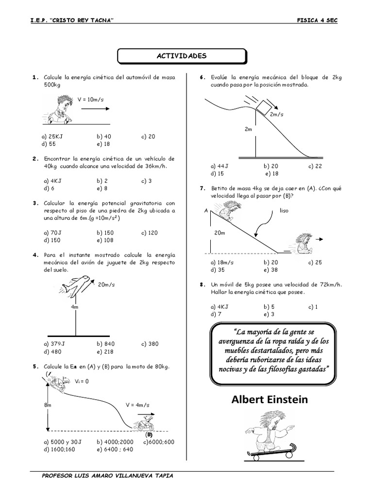 Problemas de Energía Mecánica | PDF | Mecánica | Naturaleza