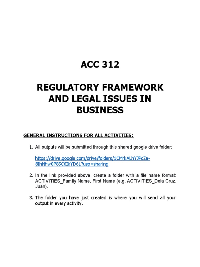 School Activity Sample For Law | PDF