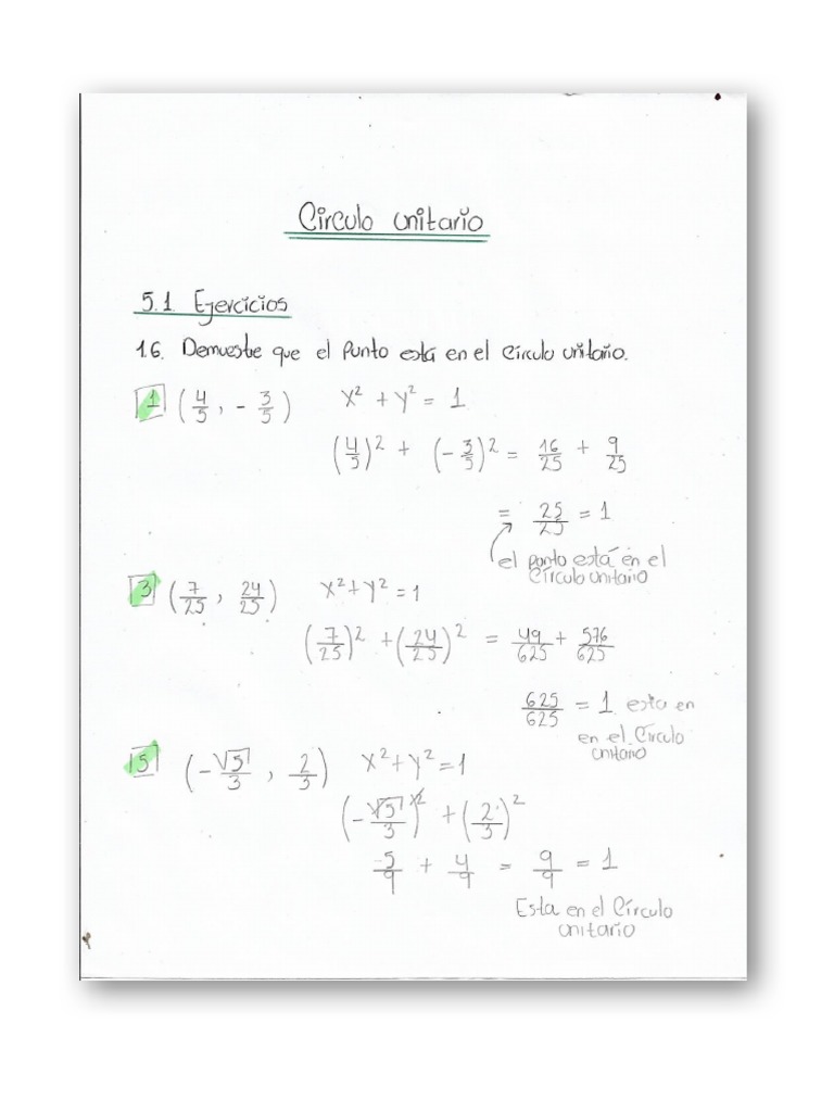 5.1 Circulo Unitario | PDF