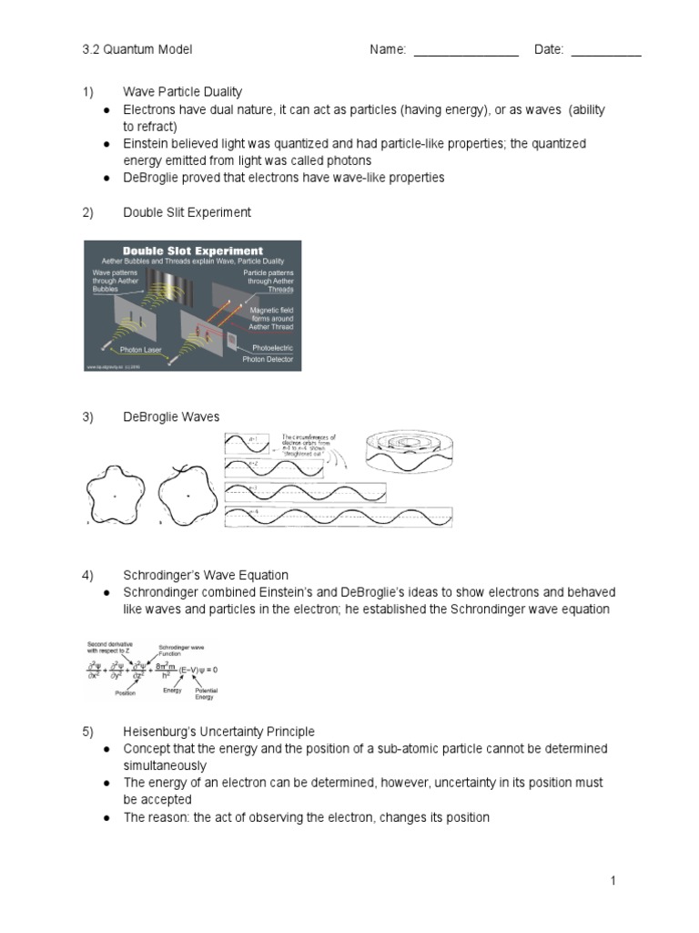 3.2 Quantum Mechanical Model | PDF | Electron | Atomic Orbital