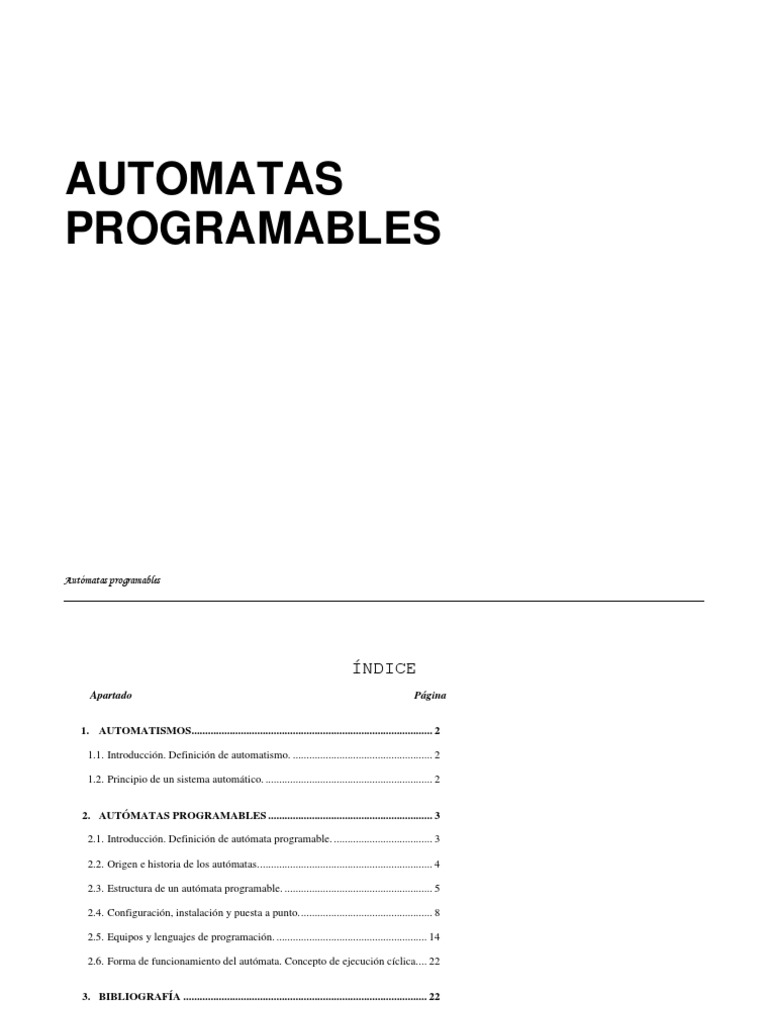 Autómatas Programables | PDF | Programación | Programa de computadora
