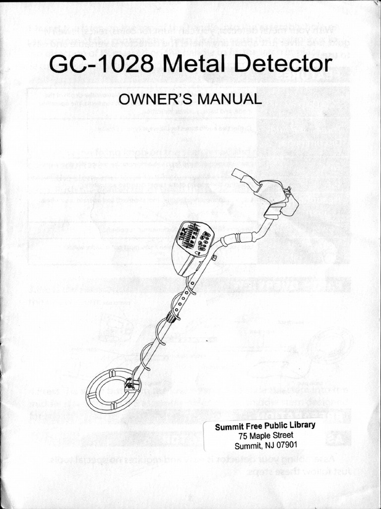 Metal Detector Owners Manual | PDF