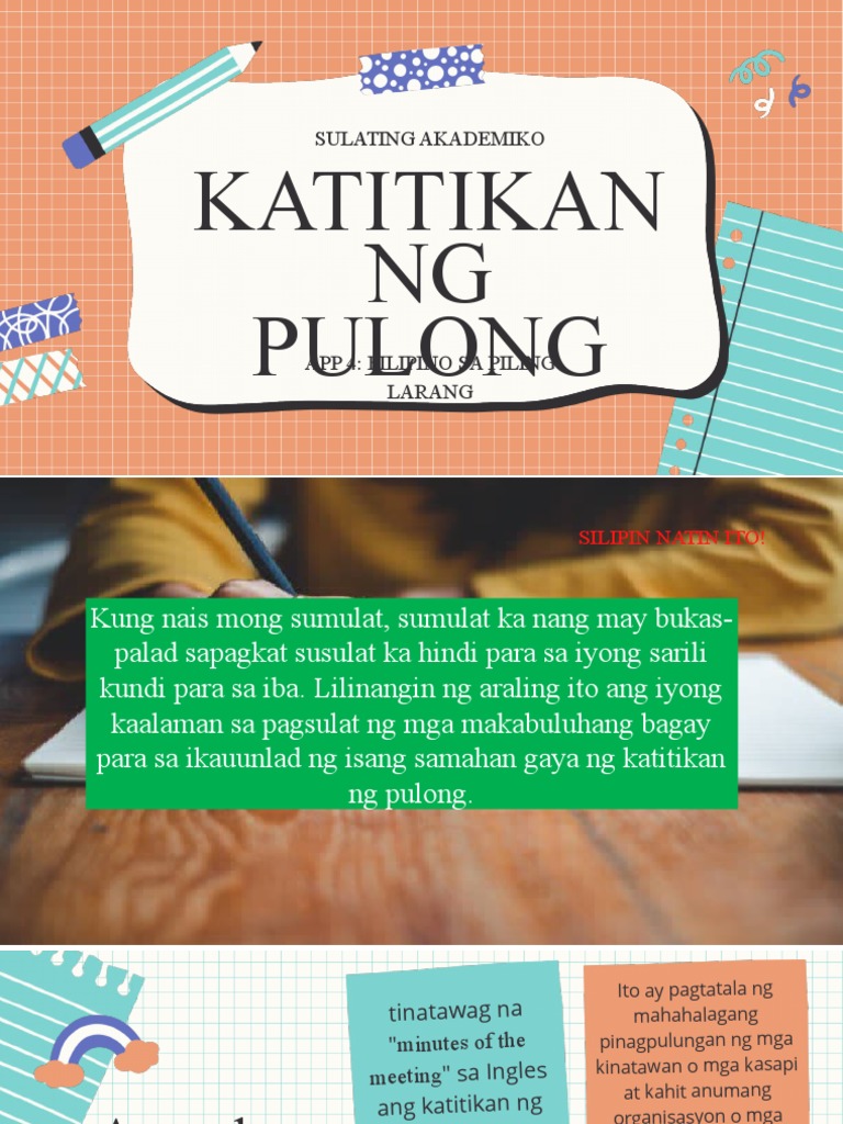 Katitikan NG Pulong | PDF
