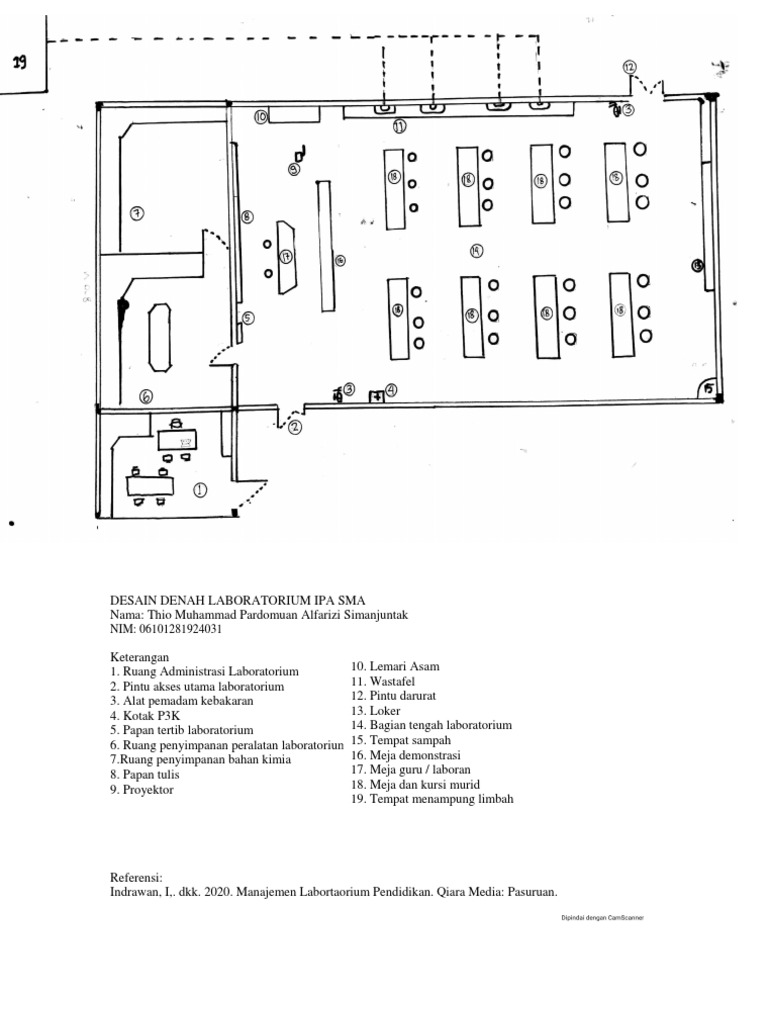 Denah Laboratorium IPA SMA | PDF | Griya & Taman | Sains & Matematika