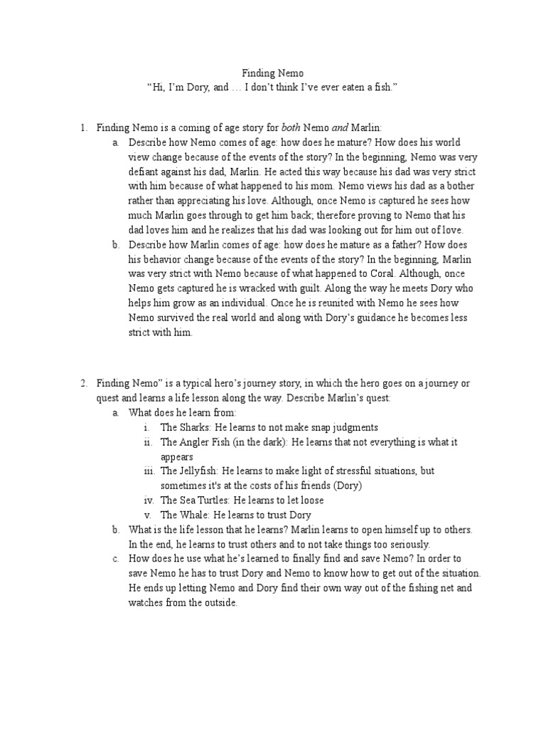 Finding Nemo | PDF