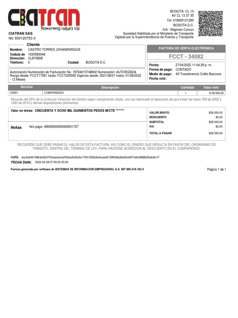 FCCT - 34082: Cliente | PDF