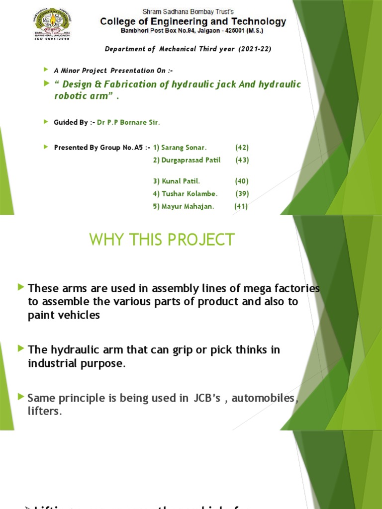 Final PPT For Minor Project 2021-22 | PDF | Pump | Mechanical Engineering