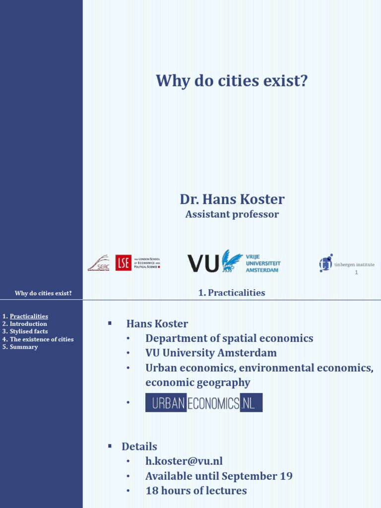 E.KOT - Why Do Cities Exist | PDF | Economies Of Scale | Economics