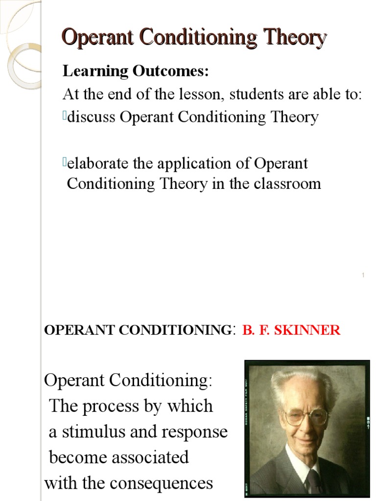 (8.2) Operant Conditioning Theory | PDF | Reinforcement | Behavior ...