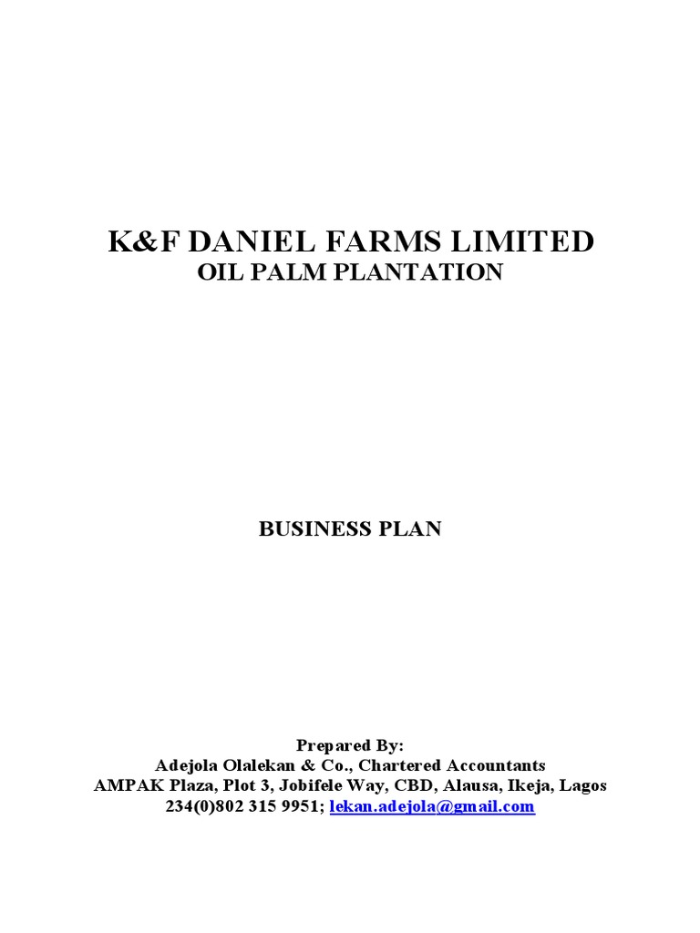 Business Plan - POB | PDF | Palm Oil | Economies