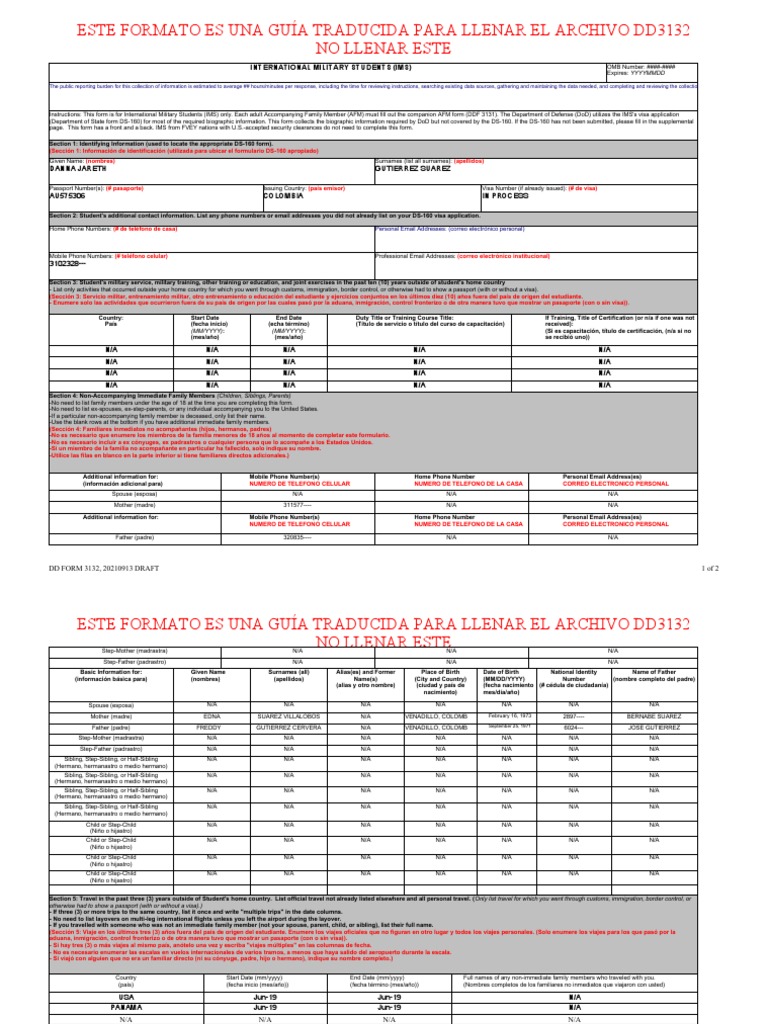 Guide to complete DD3132 form | PDF | Family | Social Institutions