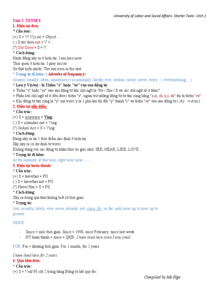 Unit 2 Tenses | PDF