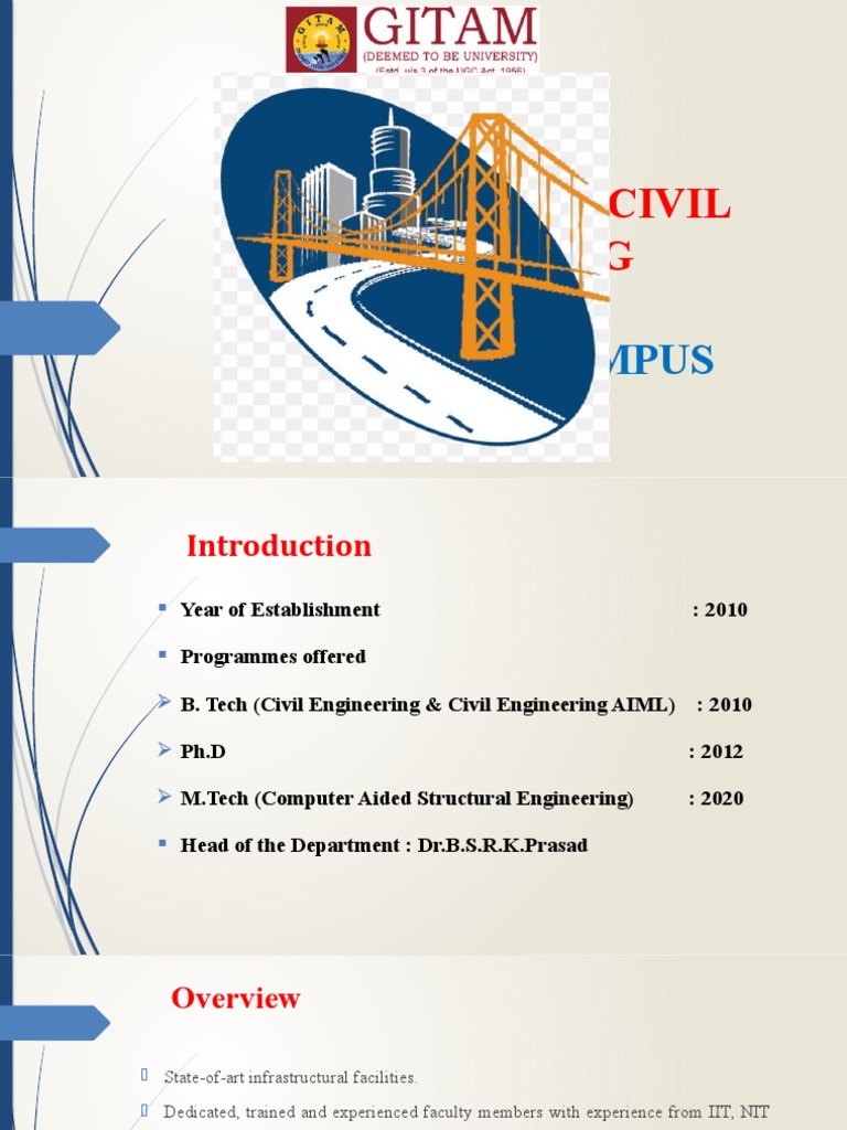 Civil Engineering Dept-HYD-GITAM | PDF | Vocational Education | Engineering