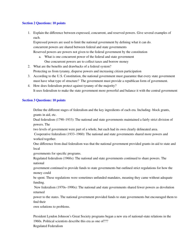 Diego Melgoza - Questions Tci Chapter 6 | PDF | Federalism | State ...