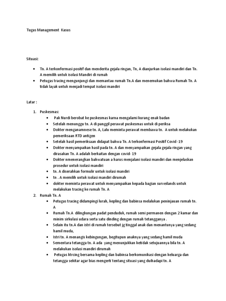 Tugas Management Kasus | PDF | Sains & Matematika
