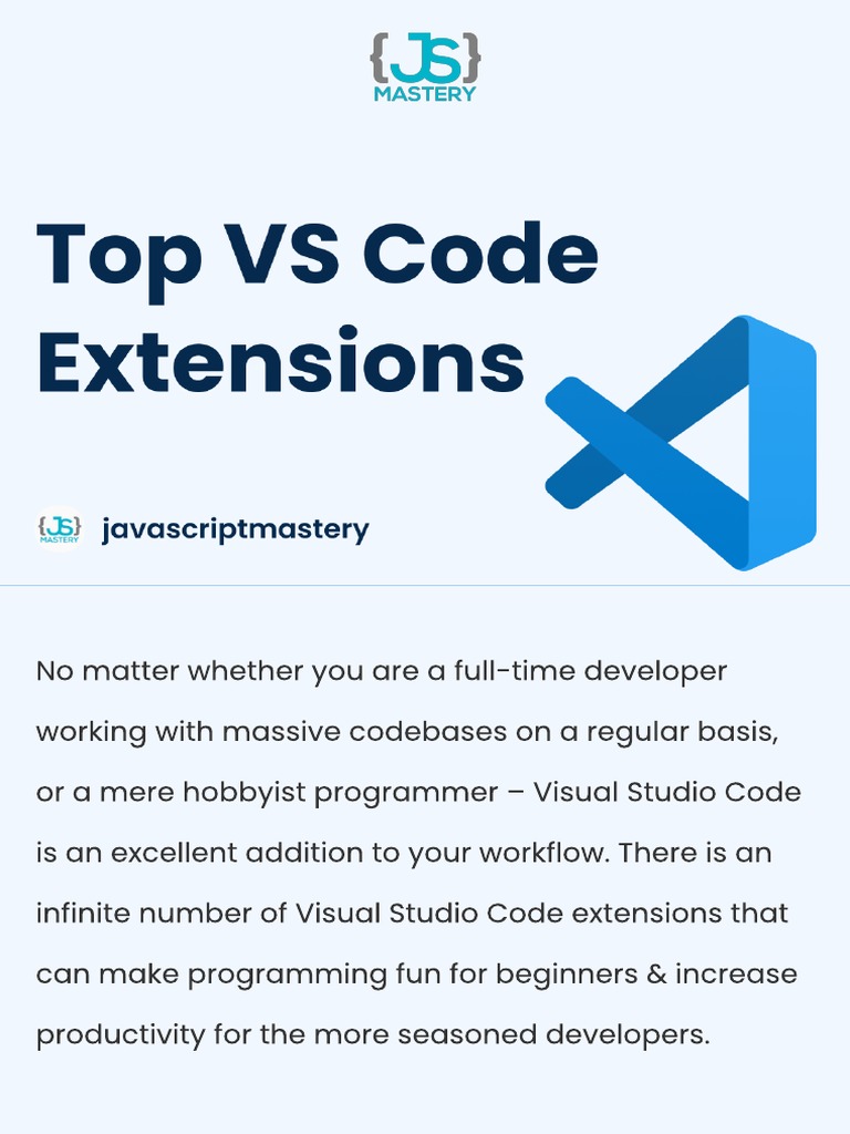 Top VS Code Extensions CheatSheet | PDF | Bracket | Microsoft Visual Studio Top VS Code Extensions CheatSheet | PDF | Bracket | Microsoft Visual Studio