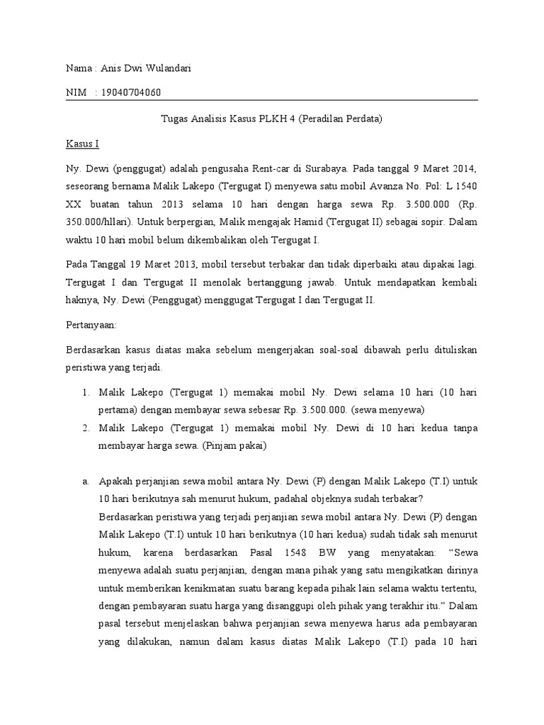 PLKH Perdata Revisi | PDF