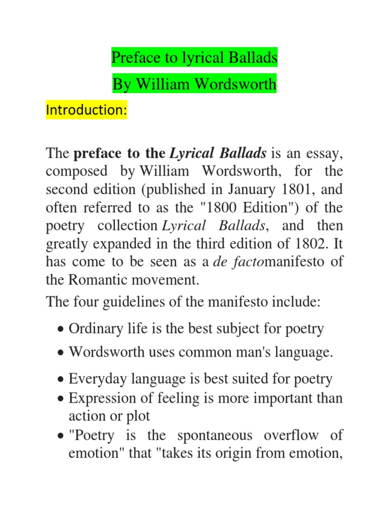 Nayeem Akter Lyrical Ballads 3 | PDF | Poetry | William Wordsworth