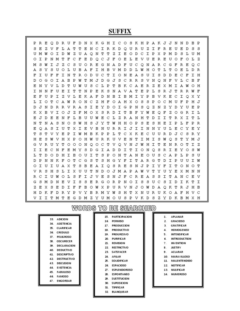 Suffix Word Search Techniques | PDF