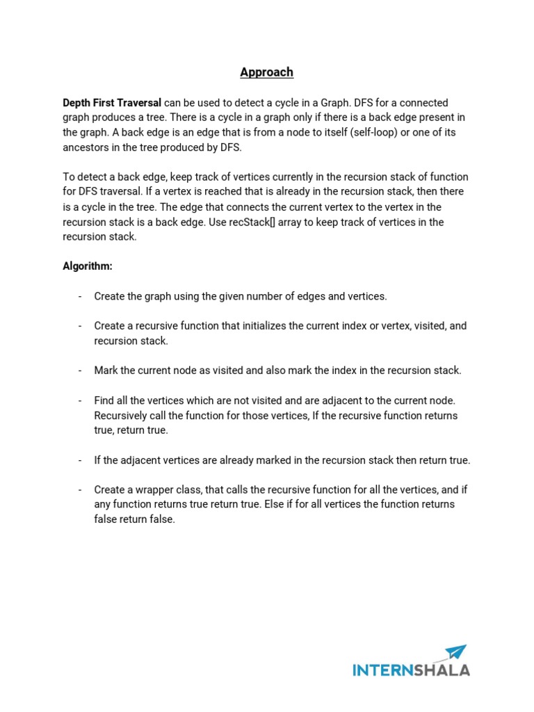 DFS Detect Cycle Graph | PDF