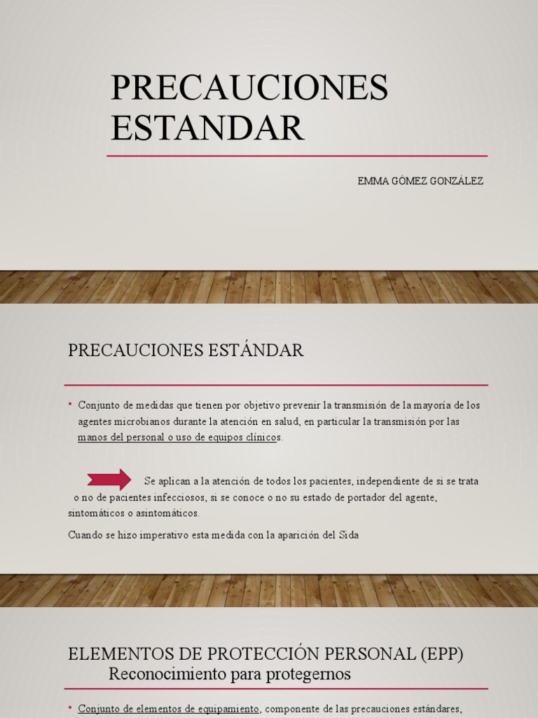 Precauciones Estándar en Atención Sanitaria | PDF | Lavado de manos ...