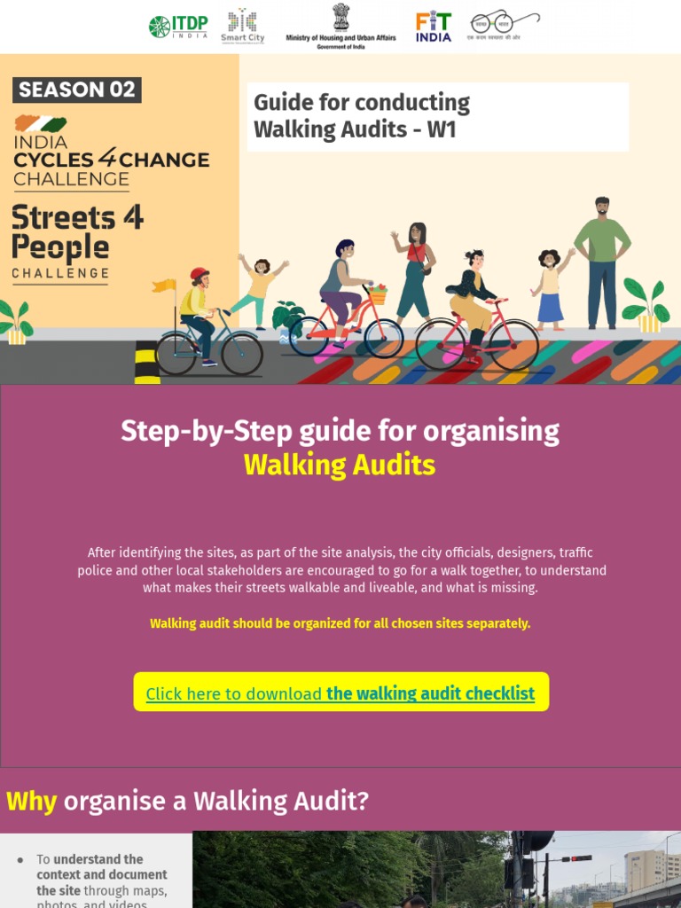 Step-By-Step Guide For Organising Walking Audit | PDF | Audit ...