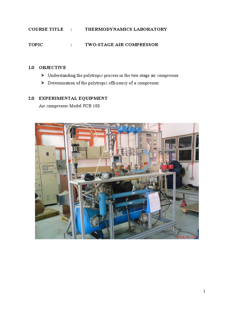 Two-Stage Air Compressor Analysis | PDF | Pump | Valve