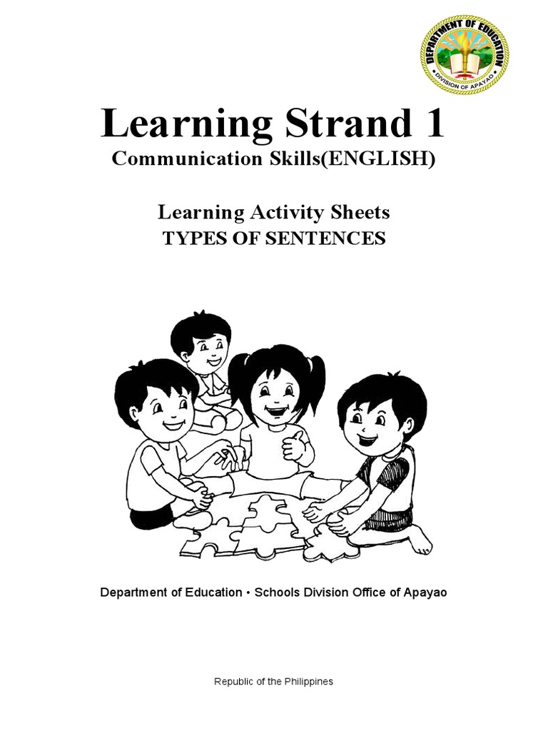 LAS On LS1 - EnGLISH-types of Sentences | PDF | Sentence (Linguistics ...