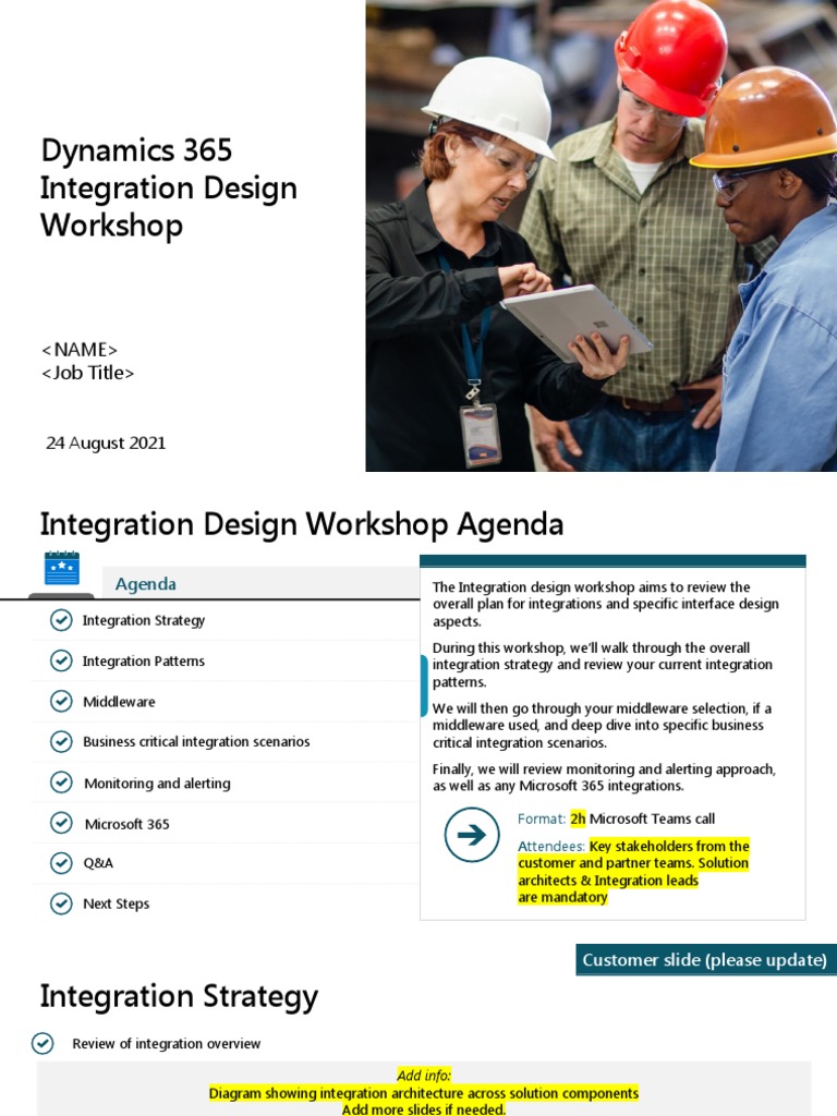 Integration Design Workshop Template Pdf Business Software