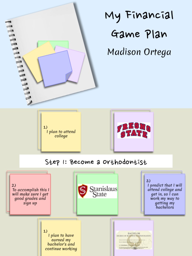 My Financial Game Plan - Madison Ortega | PDF | Economies | Money