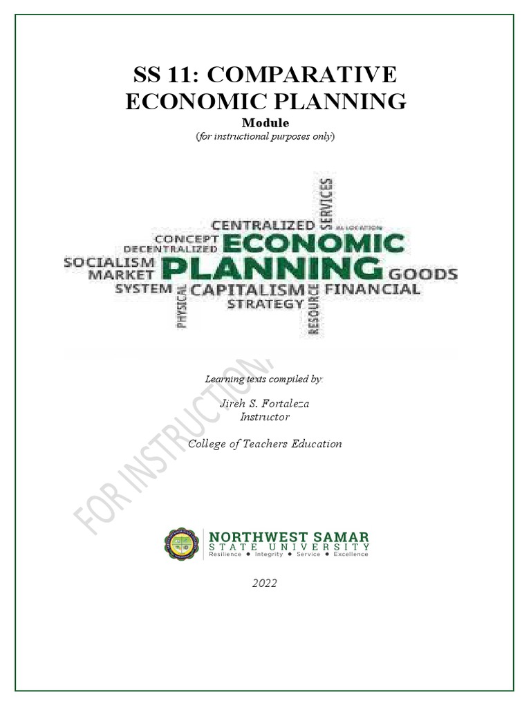Economic Planning for Educators | PDF | Capitalism | Socialism