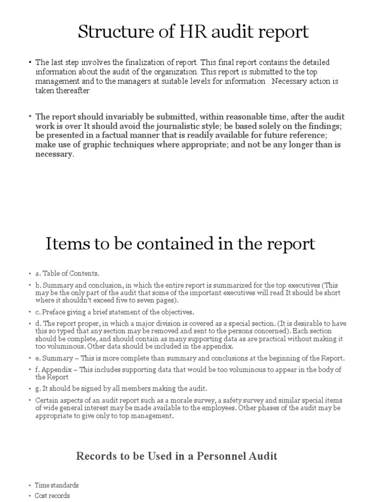 HR Audit Structure | PDF | Audit | Human Resource Management