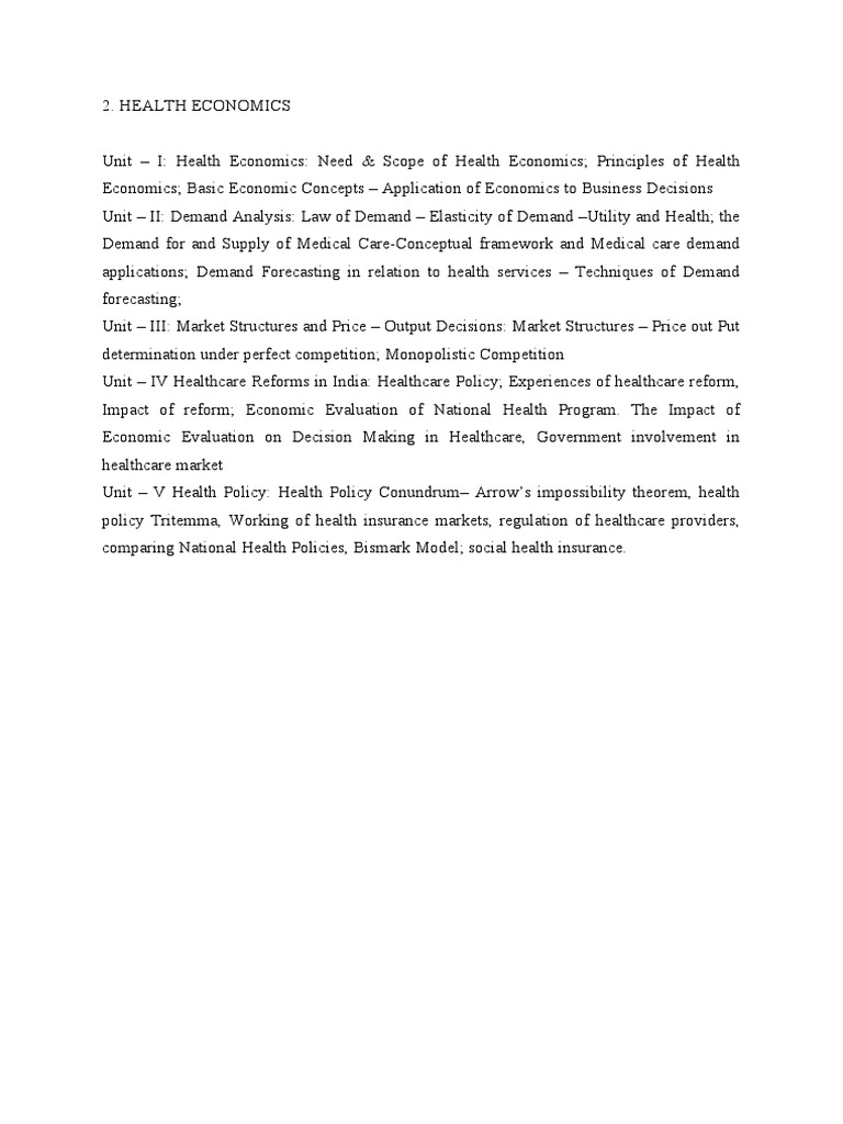 Chapter1 | PDF | Economics | Health Economics