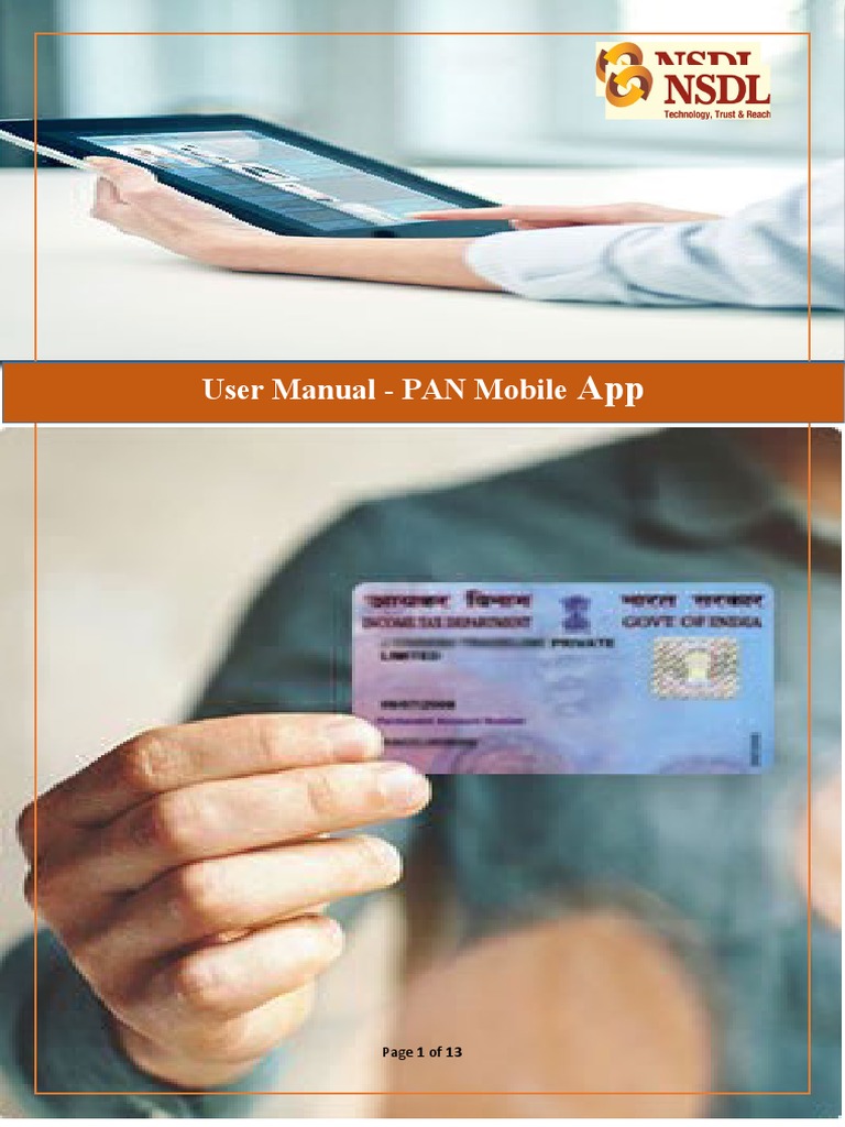 User Manual of Mobile App NSDL | PDF | Login | Mobile App